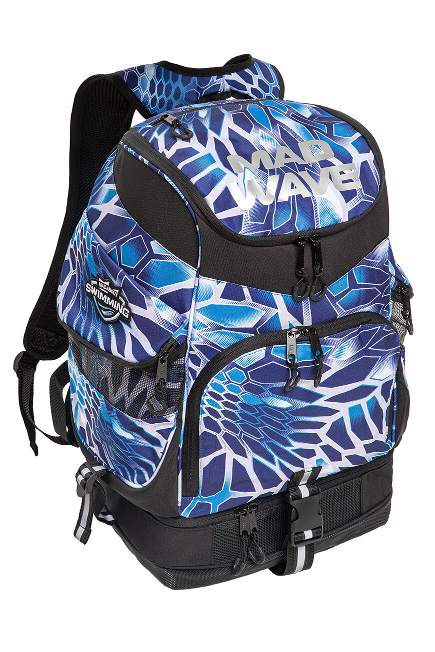 Рюкзак MAD WAVE Mad Team, размер 52x33x24см (36л), цвет синий, с рисунком