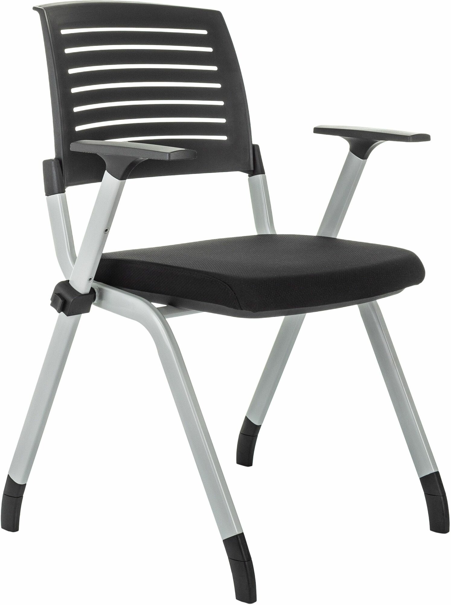 Стул Бюрократ X-Click черный на ножках металл серый