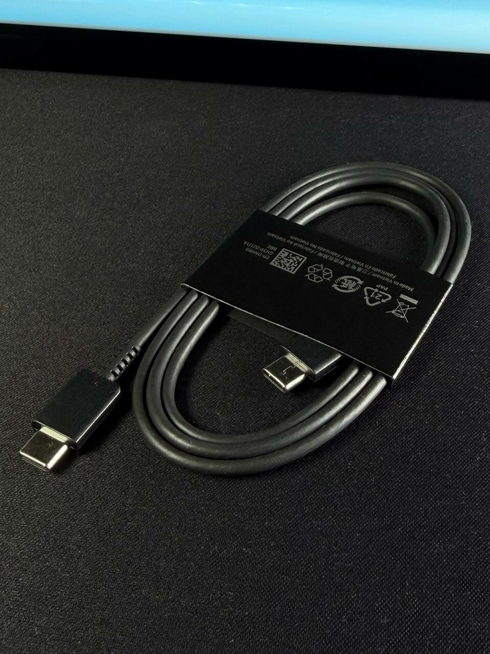 Кабель для Android, Type-C - Type-C, из комплектов к Samsung черный