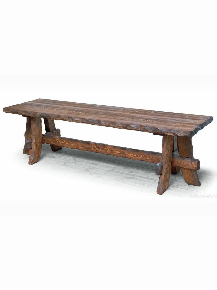 Лавка деревянная Ирбея №11, 180х45х45 см. натуральное дерево, массив сосны