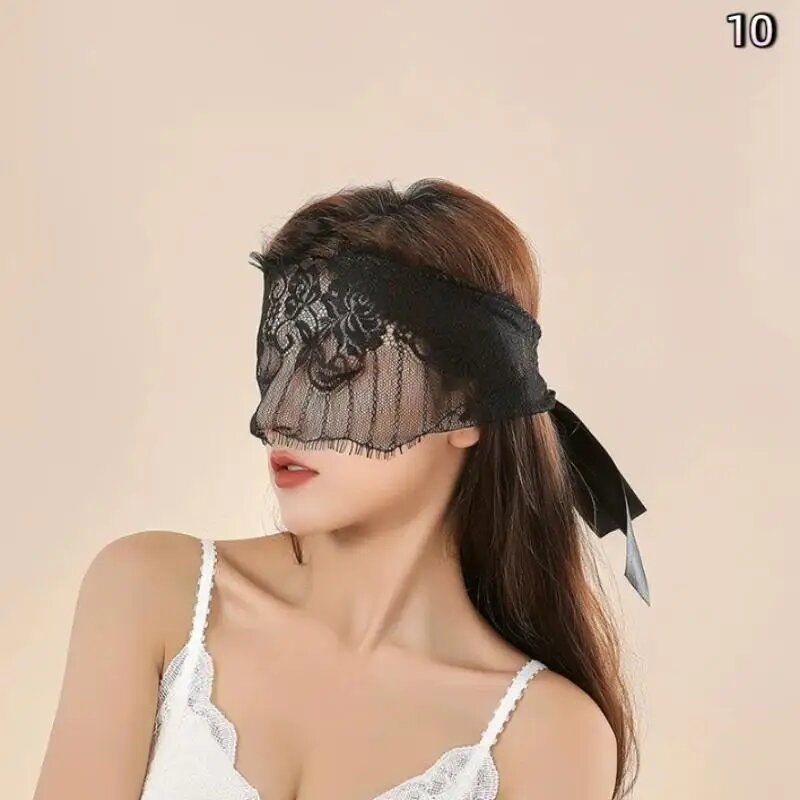 Кружевная маска для глаз Черный, 10