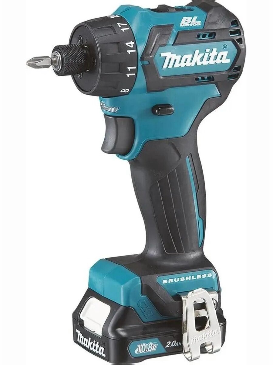 Дрель-шуруповерт Makita DF032DWAE CXT 12V, HEX, 2 АКБ+З/У, кейс