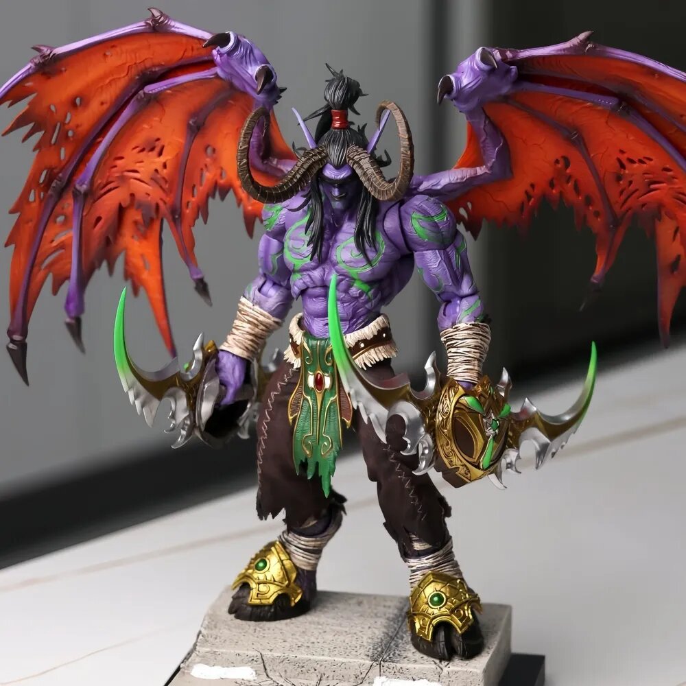 World of Warcraft, Иллидан,30 см/Модельное украшение/Способность светиться/двигать суставами