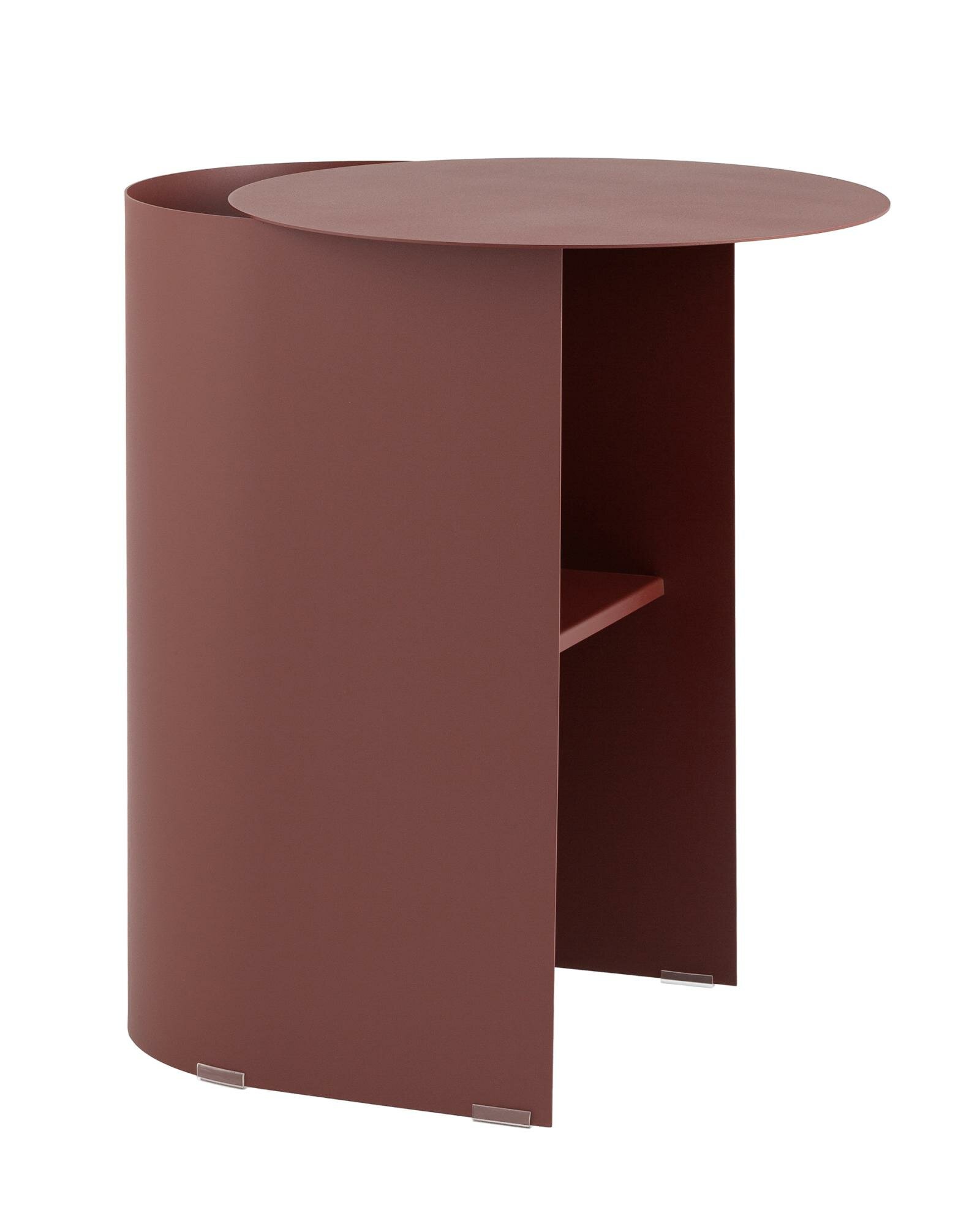 Журнальный столик Floire STOOL GROUP бордовый, металл, круглая столешница