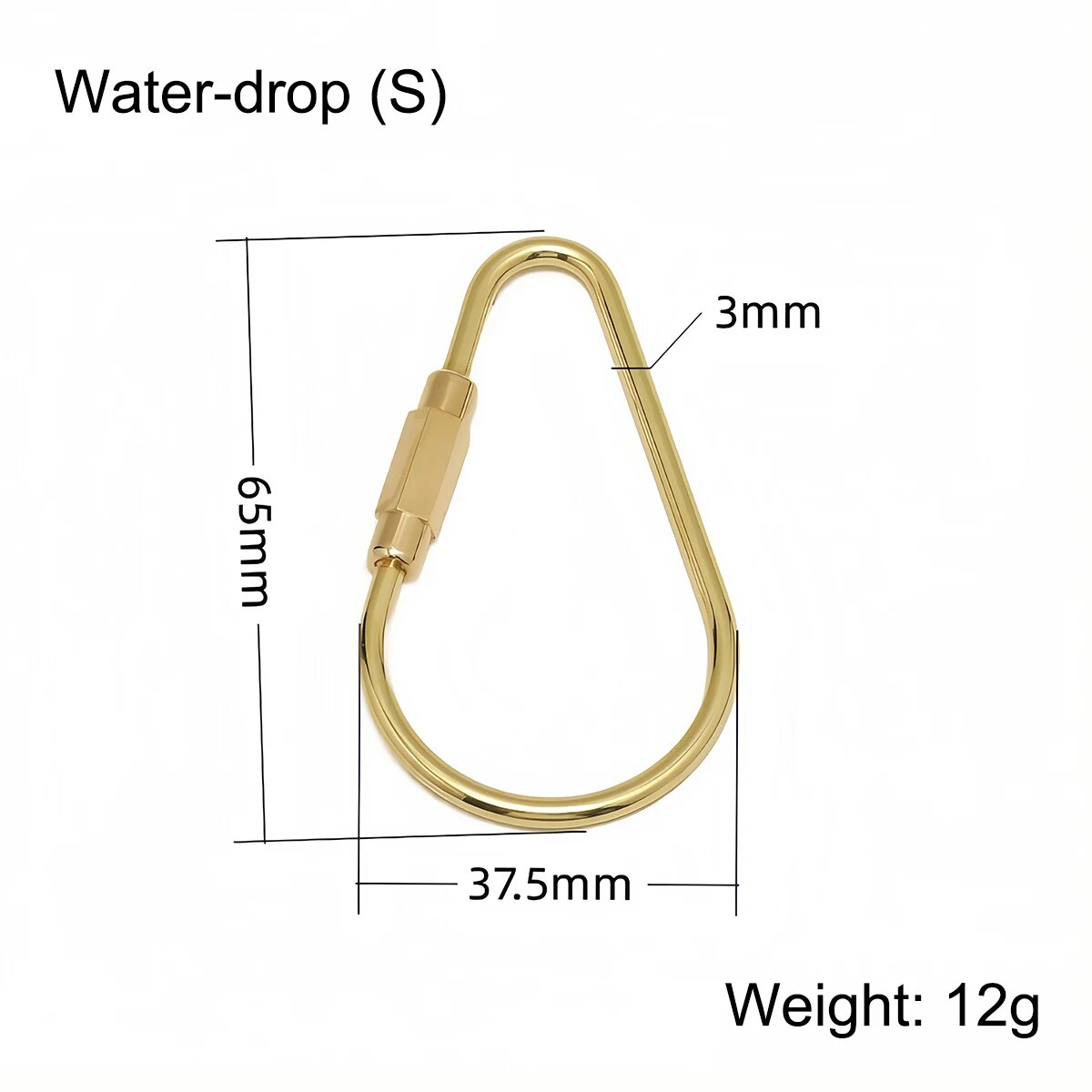 Латунный карабин Water-drop (S) 12г