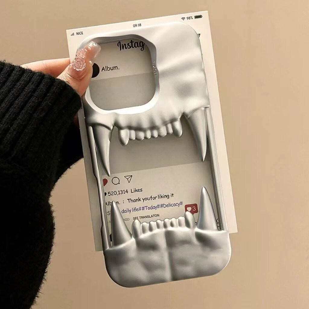Персонализированный полый чехол для телефона Horror Tiger Tooth для iPhone q1, For iphone 14 promax