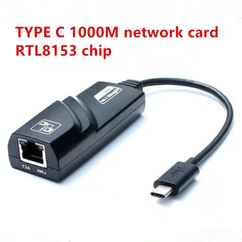 Сетевая карта USB3.0 Gigabit для проводной сети, 1000 Мбит/с, USB/Type-C на RJ45, внешний Color 4