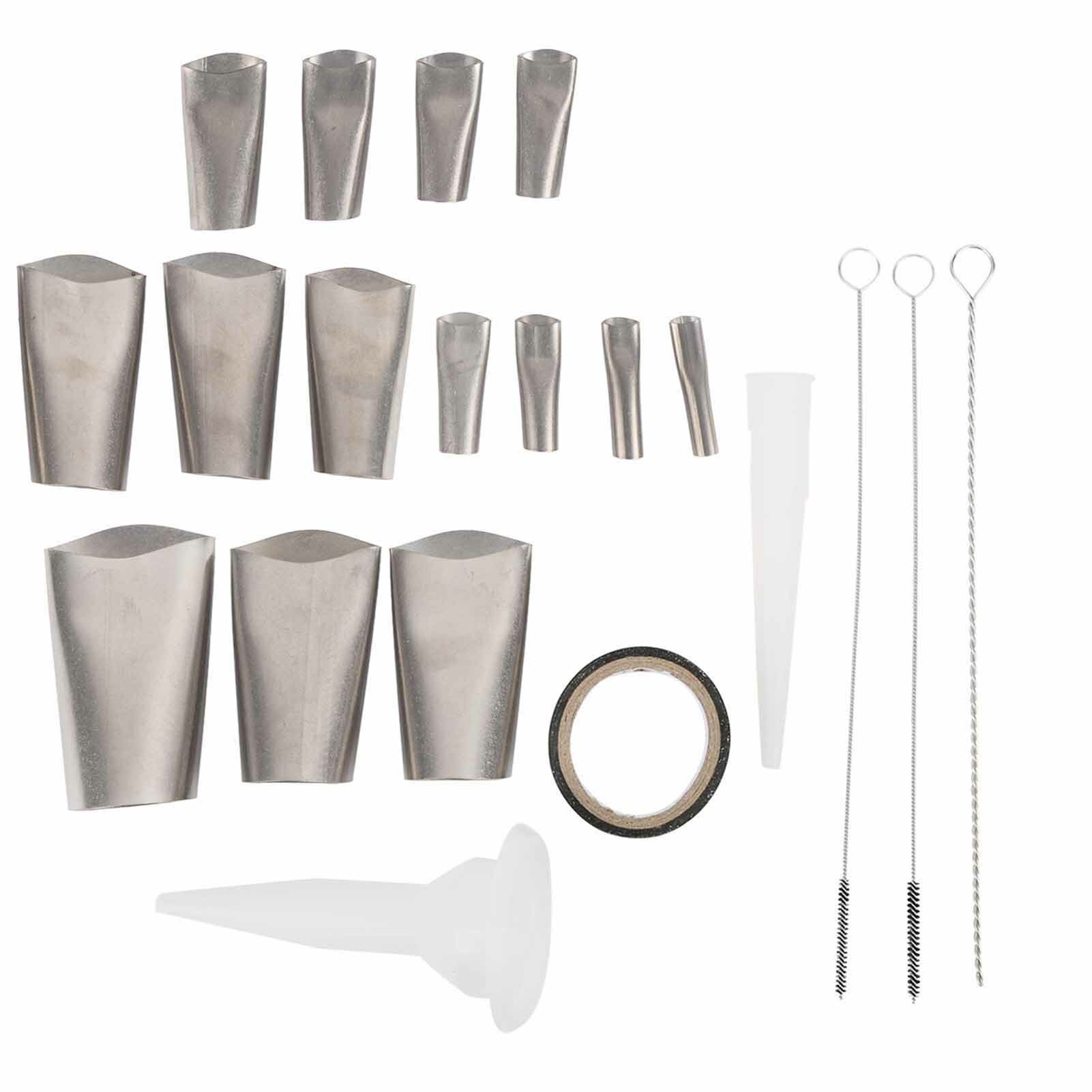 20 шт, набор насадок для герметика из нержавеющей стали, нержавеющий, разных размеров, набор насадок для герметика для кухни, ванной комнаты, окна