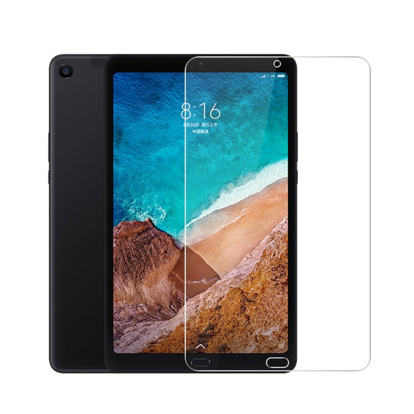 Защитное противоударное стекло MyPads для планшета Xiaomi Mi Pad 4 с олеофобным покрытием
