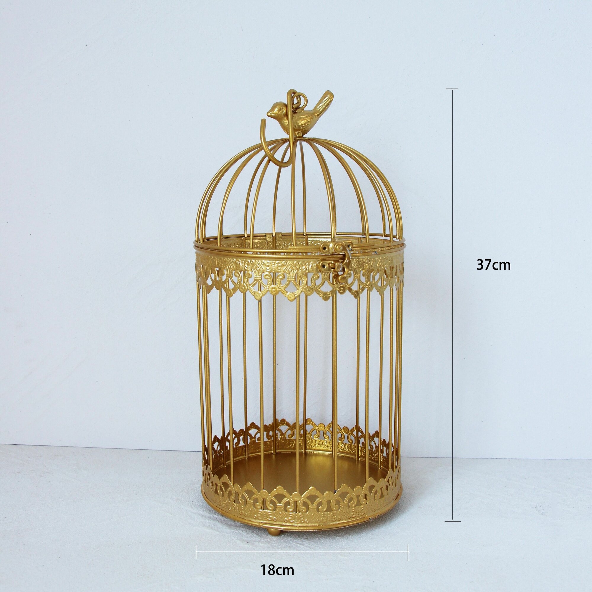 Декоративная клетка для птиц (3 размера) - кованое железо, прованс стиль, для цветов/декора