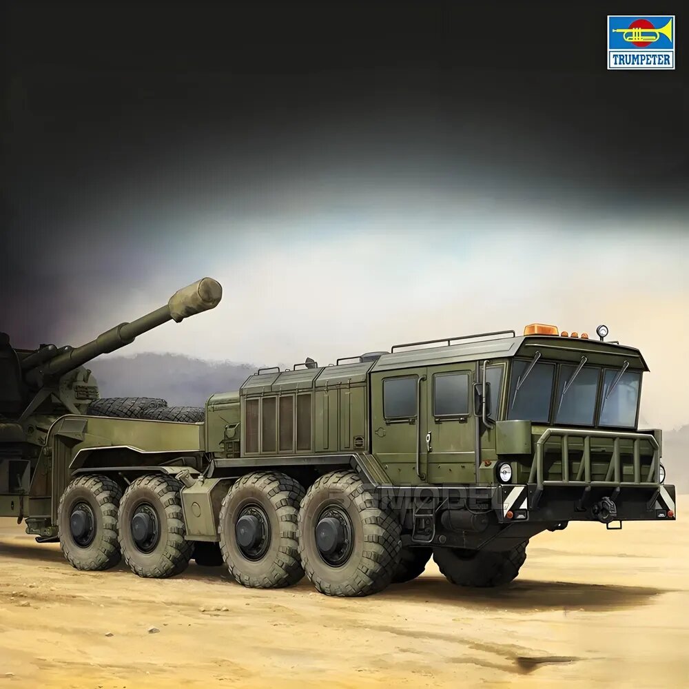 Trumpeter 01039 1/35 Российский тягач КЗКТ-7428, буксирующий полуприцеп КЗКТ-9101