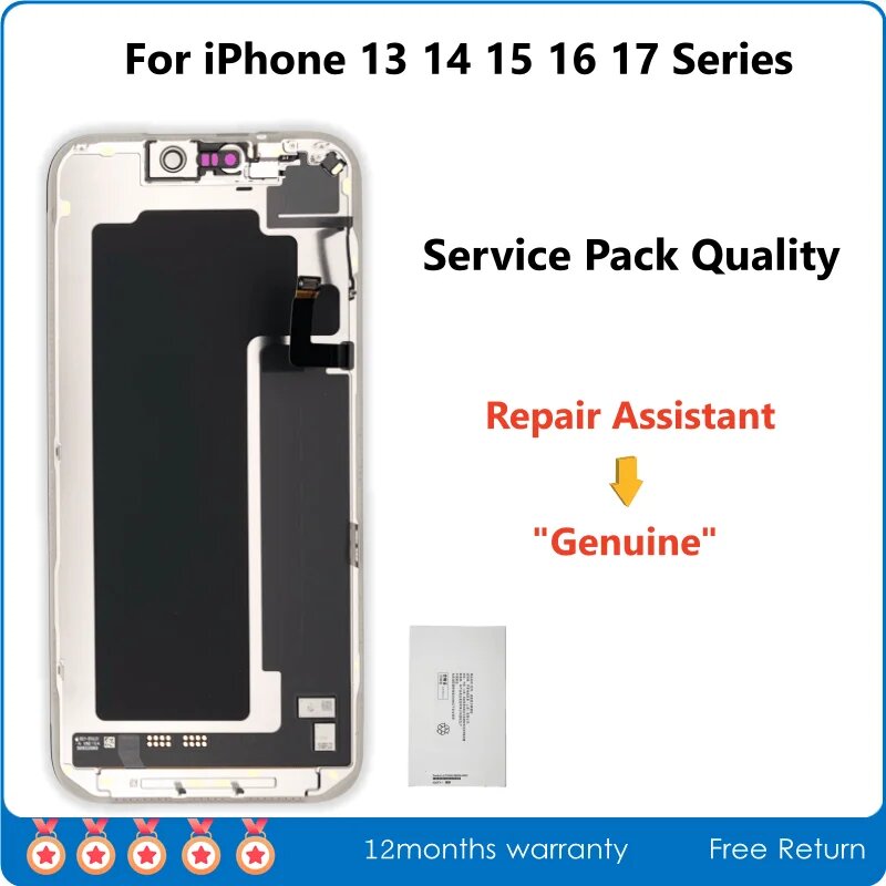 Дисплейный модуль Service Pack для iPhone 13 mini, 14 Plus, 15, 16 Pro Max, 17 Air, For iPhone Air