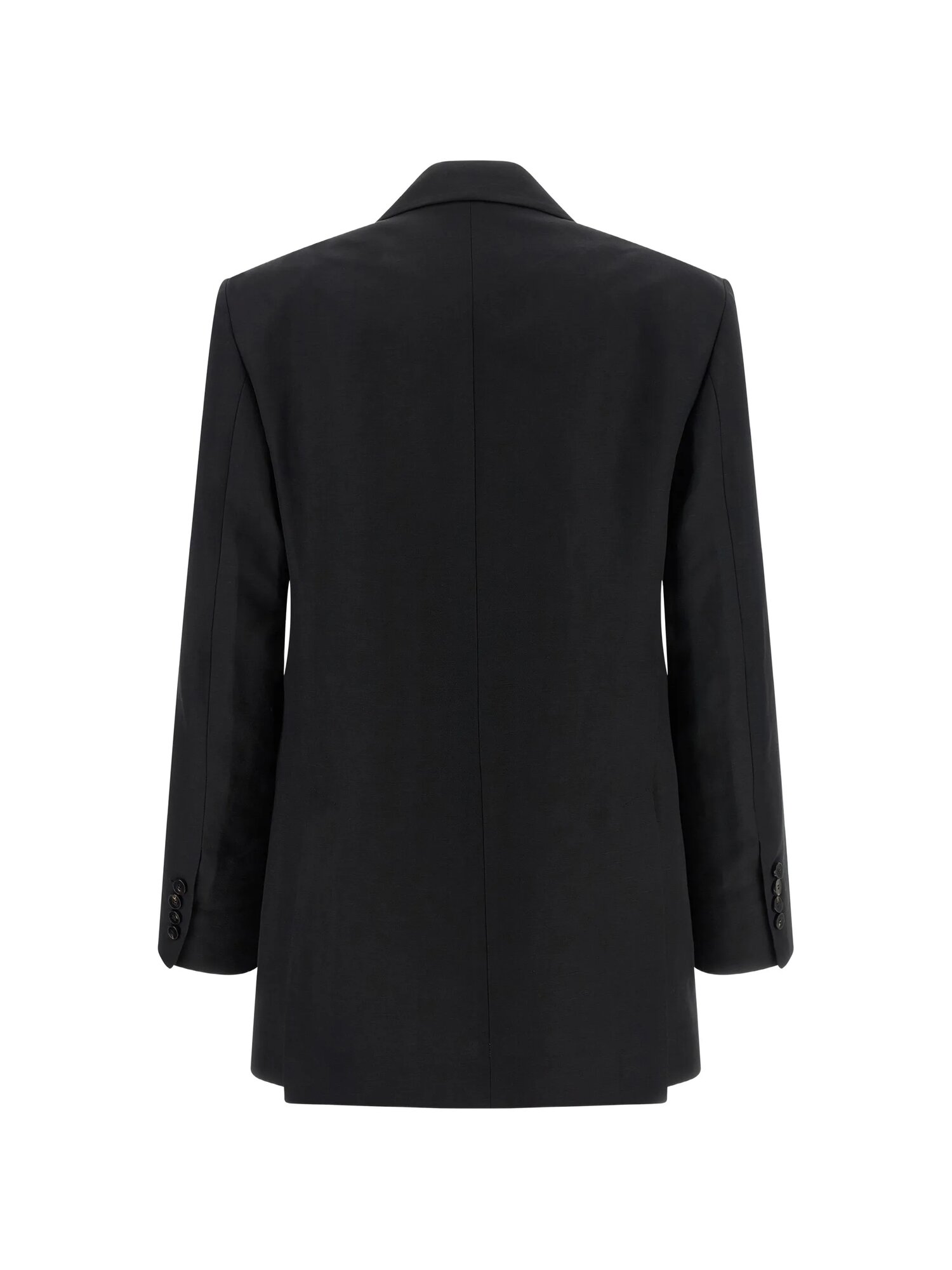 Пальто Alberto Biani Double-breasted peak-lapels coat, размер 40, black / black — фото 1