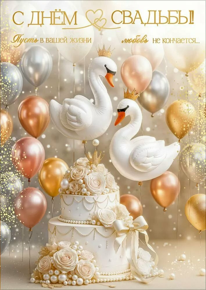 Открытка поздравительная Праздник С Днем Свадьбы! Пусть в вашей жизни. (50002301)