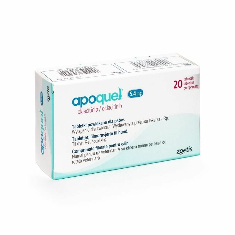 Лекарственный препарат от аллергии для собак Апоквел 5,4 мг 20 таблеток в уп. Zoetis
