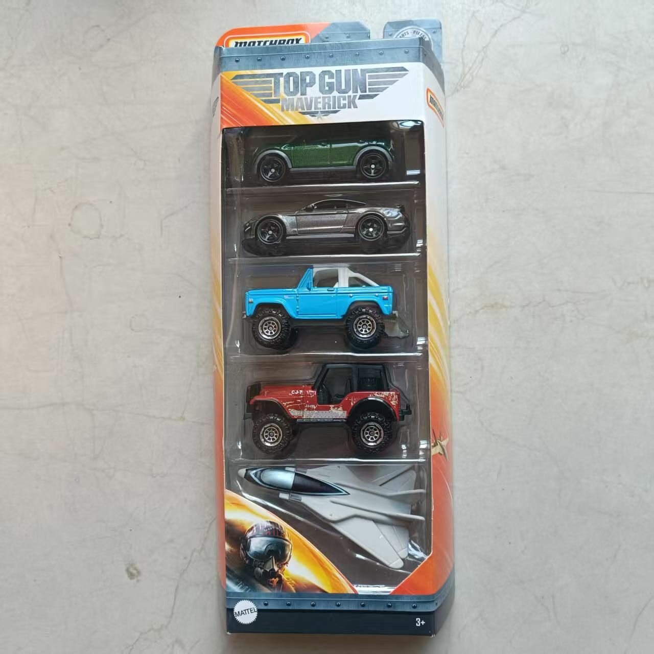 Matchbox , литые модели автомобилей 1:64, набор из 5 машинок, металлические машинки(C1817-TOP GUN)