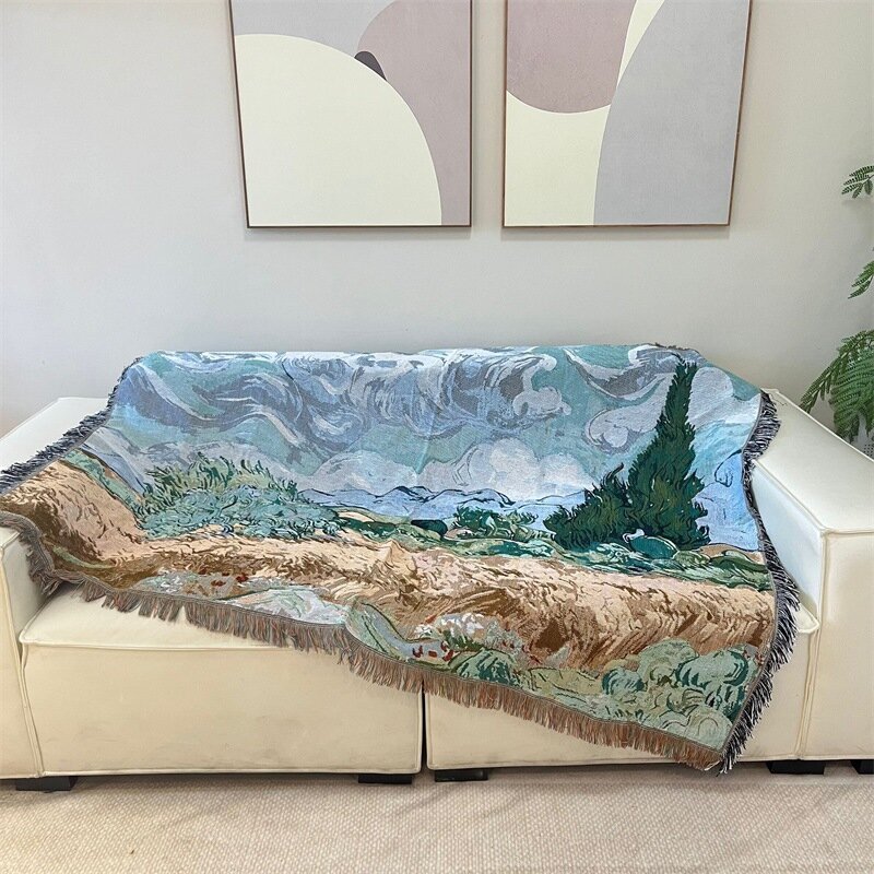 Плед на диван, плед для пикника, пляжное покрывало, размер 130x160cm