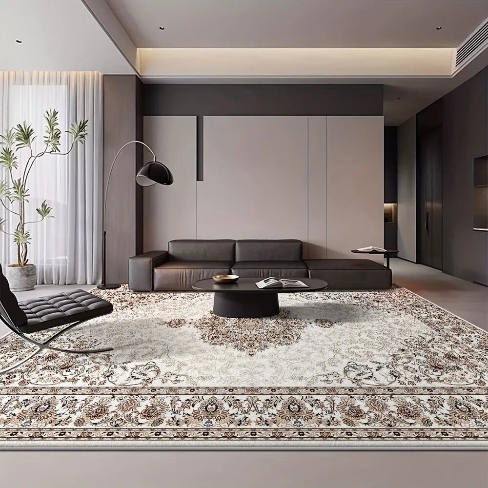 Ковер 200x300 см Классический бежевый ковер для гостиной из бархата — фото 1