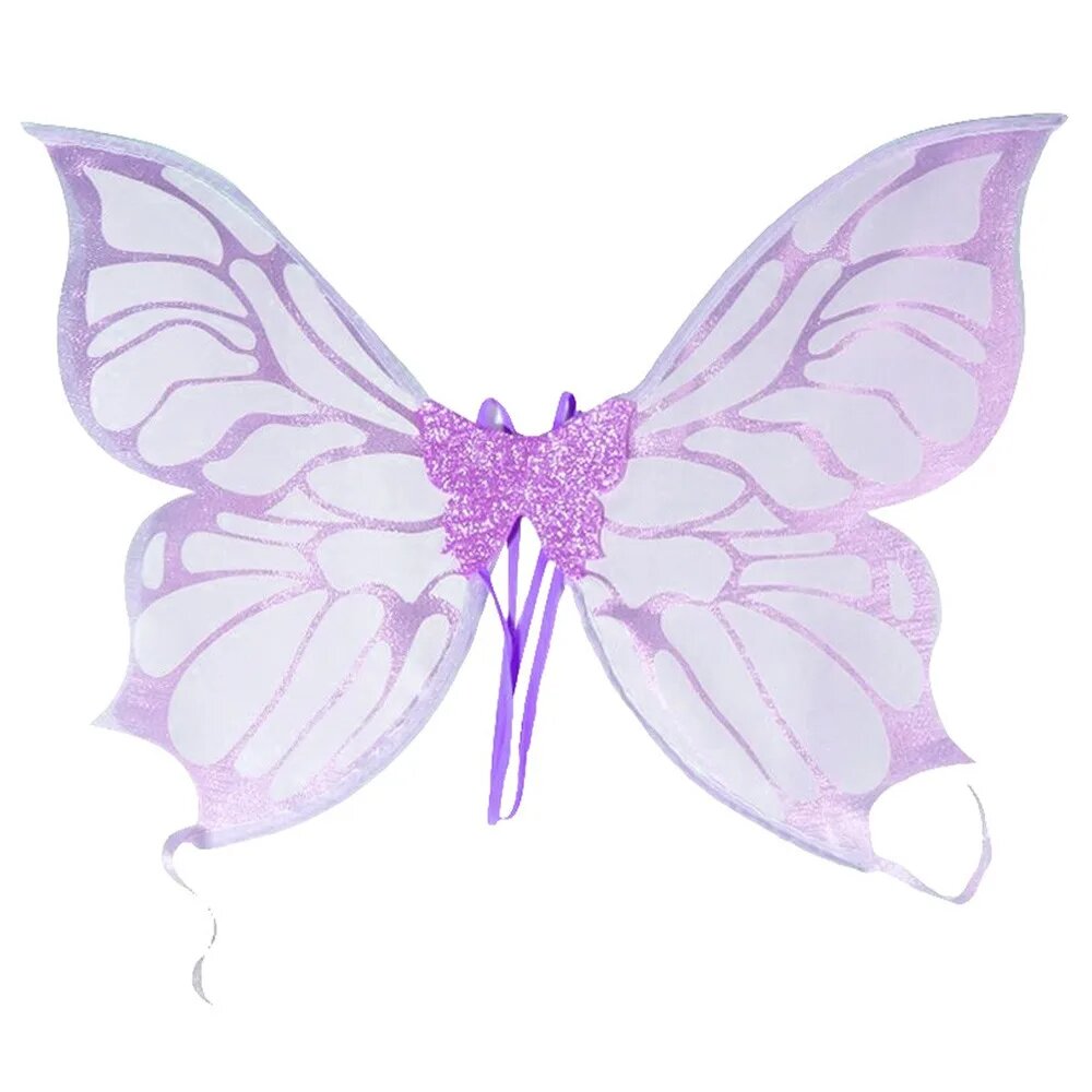 Крылья феи сиреневые, органза, Purple