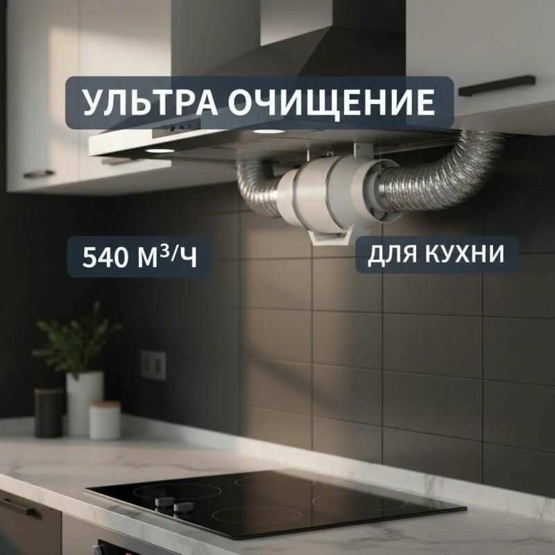 Вентилятор канальный вытяжной мощный для кухни и ванной