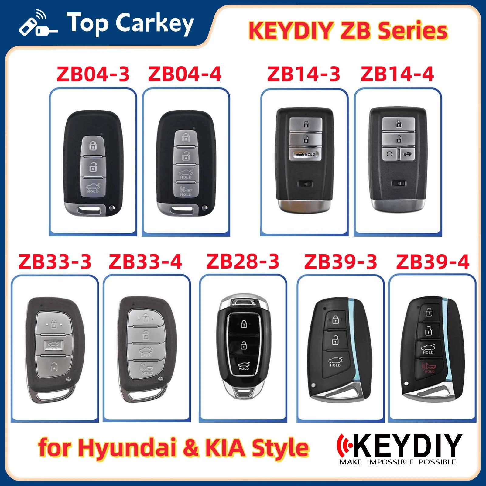 KEYDIY KD ZB04 ZB14 ZB28 ZB33 ZB39 Универсальный смарт-ключ для Hyundai Kia Style Sonata Elantra Accent Tucson Kona K3 K5 Seltos