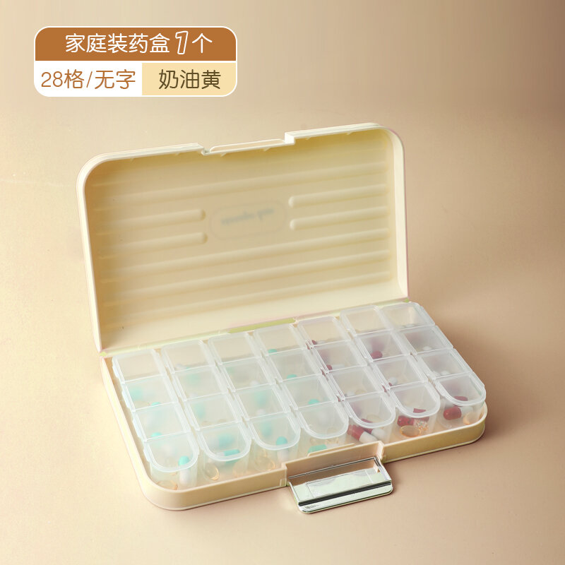 Портативная таблетница для организации лекарств, подходит для хранения таблеток на три приема пищи в день, семь дней в неделю, мини-контейнер для хранения таблеток и пилюль.