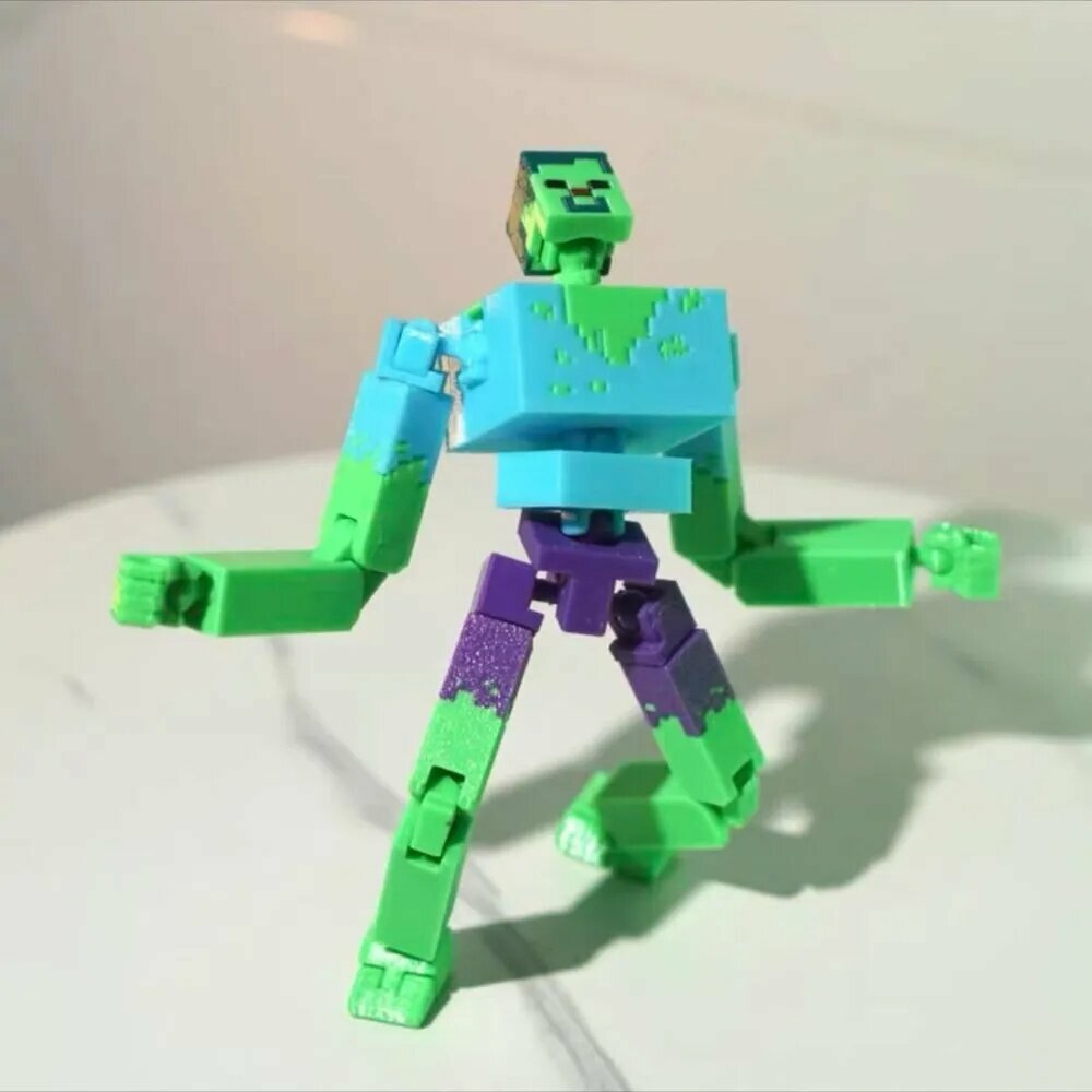 3D-печатная шарнирная фигурка из Minecraft, Грейв, Стив, Хим с Клинком Бога Войны, рождественские подарки