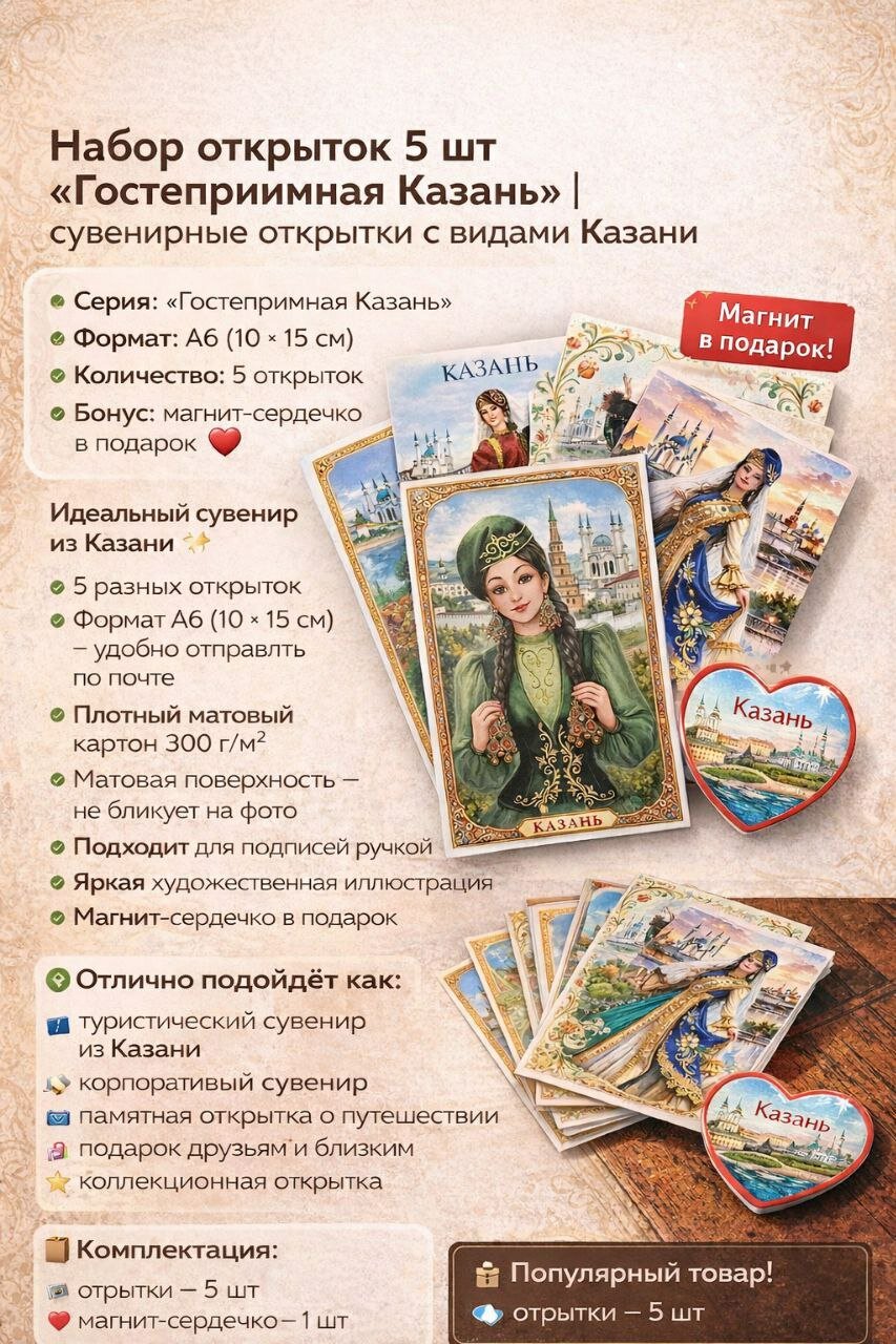 Набор открыток из 5 штук Казань