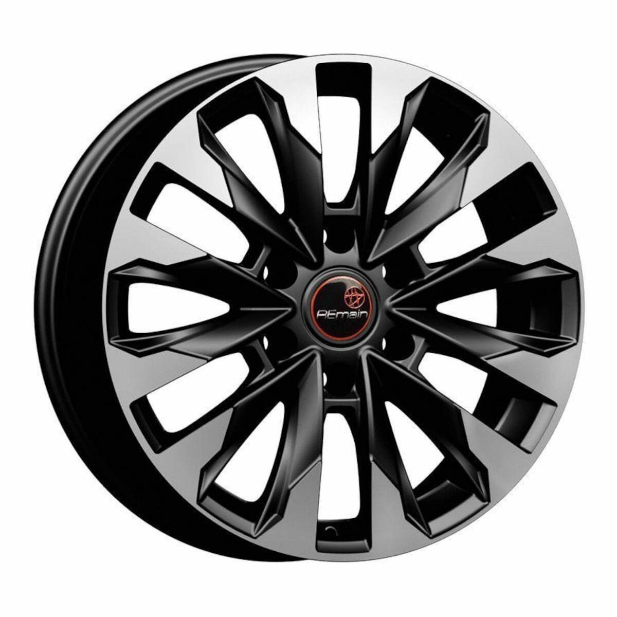 Диск автомобильный литой Вектор R258 18x7.5 6x139.7 et25 dia106.1 Алмаз черный