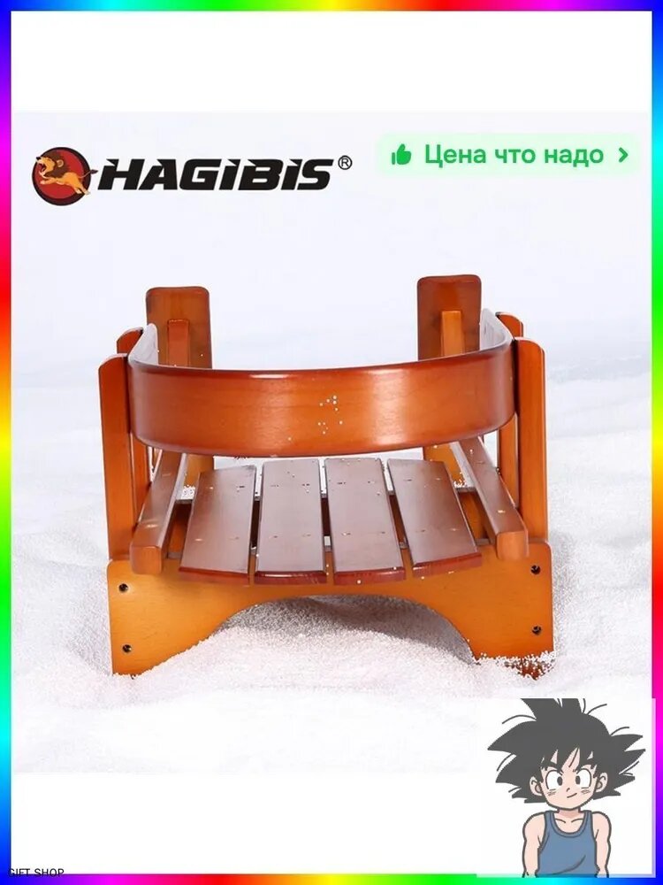 Деревянные санки HAGIBIS для зимних игр, с буксировочным тросом, для унисекс — фото 1