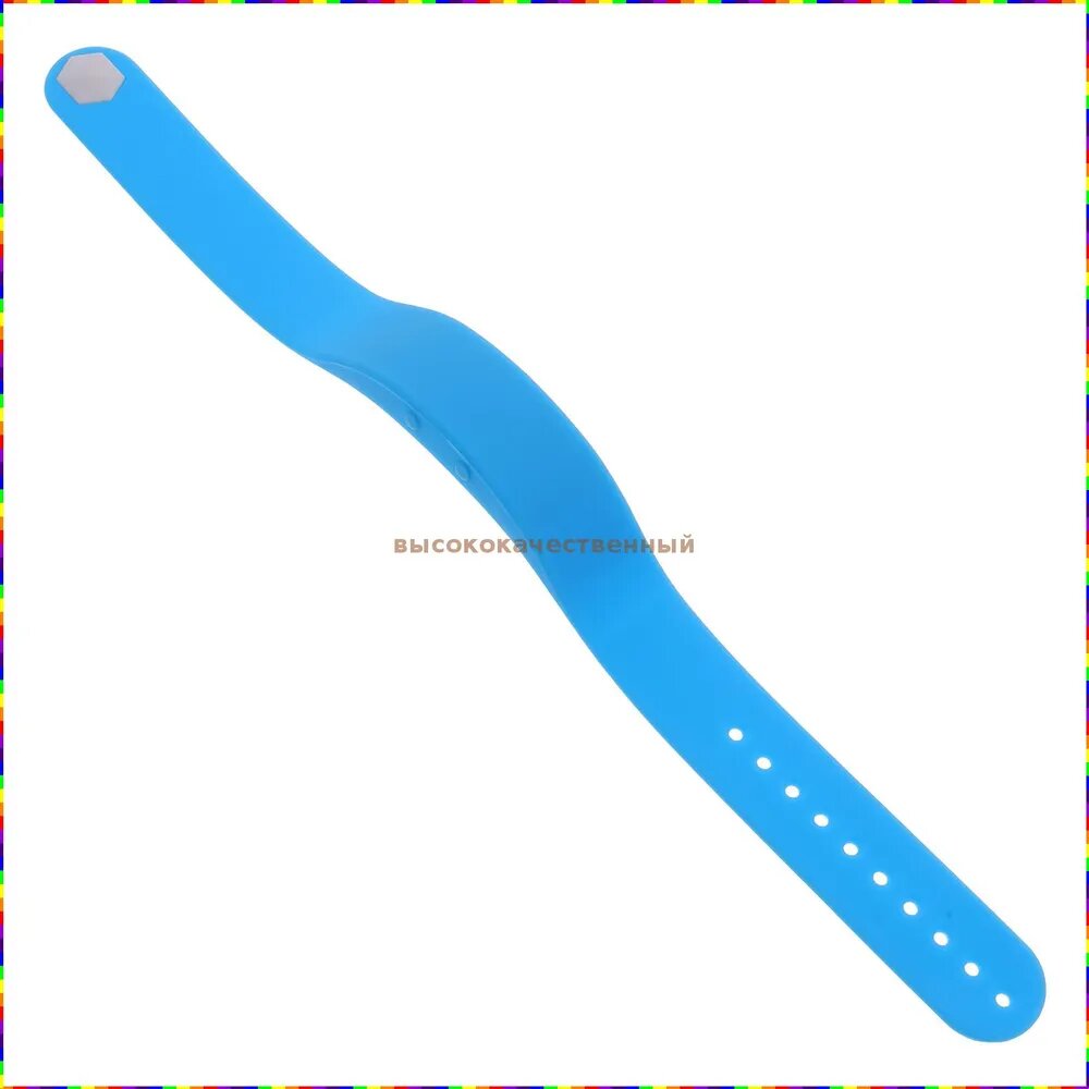 Умный браслет с акселерометром, защитой от воды, голубой силиконовый ремешок