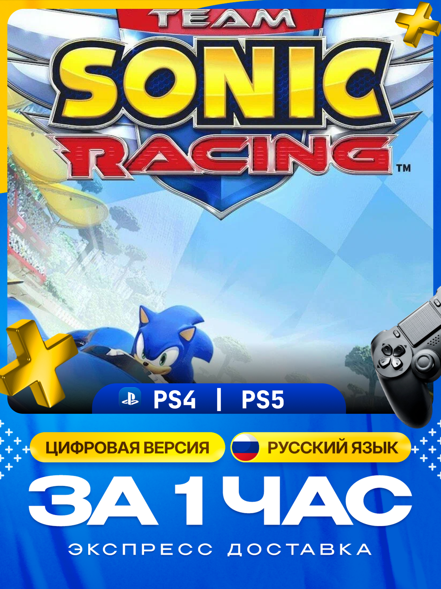 Игра Team Sonic Racing для PS4 и PS5 | Русские субтитры и интерфейс | PlayStation 4 и 5