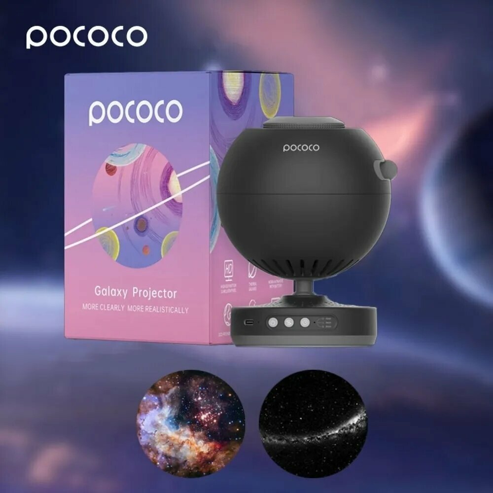 POCOCO Проектор, 3DLP, черный стандартная модель серии классическая модель серии