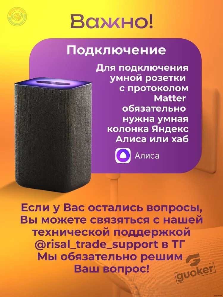 Розетка Свет Базар Умная розетка 16А Wi-Fi 2.4 ГГц, Matter, Google Assistant, Amazon Alexa, Apple HomeKit — фото 1