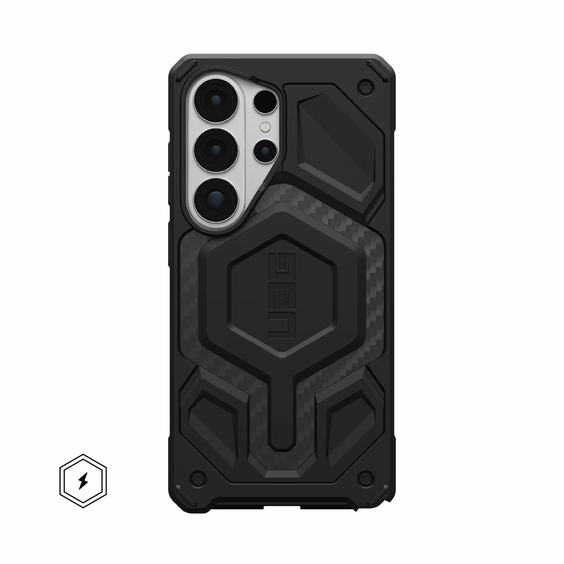 Чехол Uag Monarch PRO для Samsung Galaxy S26 Ultra совместим с MagSafe, карбон (Carbon Fiber)