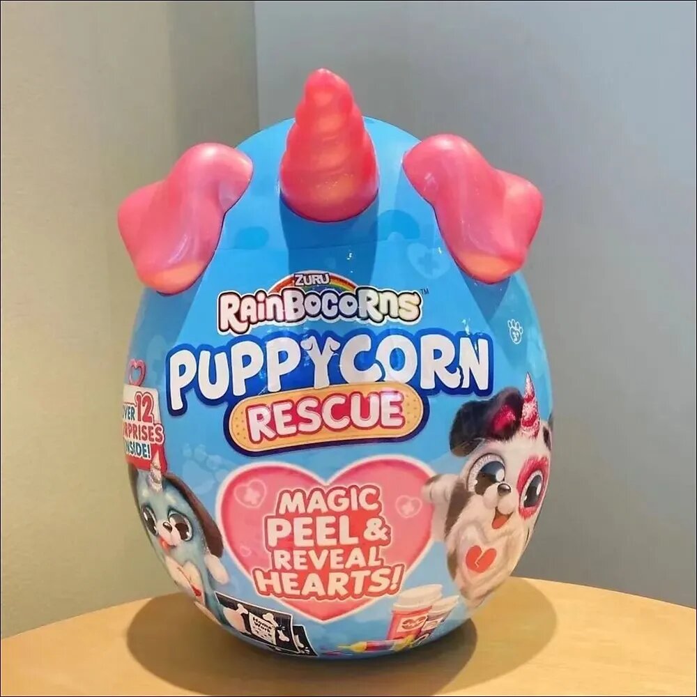 ZURU Rainbocorns Puppycorn Rescue Игрушка-сюрприз в форме яйца с плюшевым единорогом, с эффектами