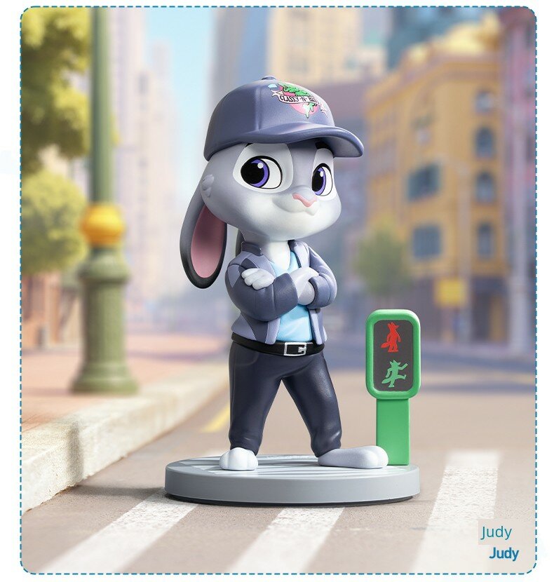 Фигурка POPMART Disney Зверополис Zootopia Plus Series в слепой коробке, Джуди Хоппс, игрушка, подарок, 1 шт,