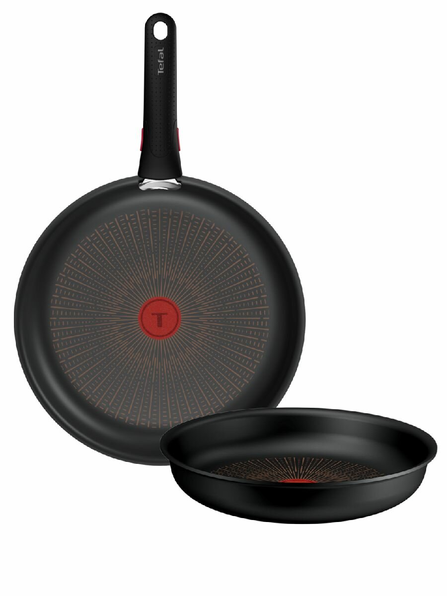 Набор посуды из 3 предметов Tefal Ingenio Excellence Fusion, сковороды 24 и 28 см, съемная ручка, для всех типов плит