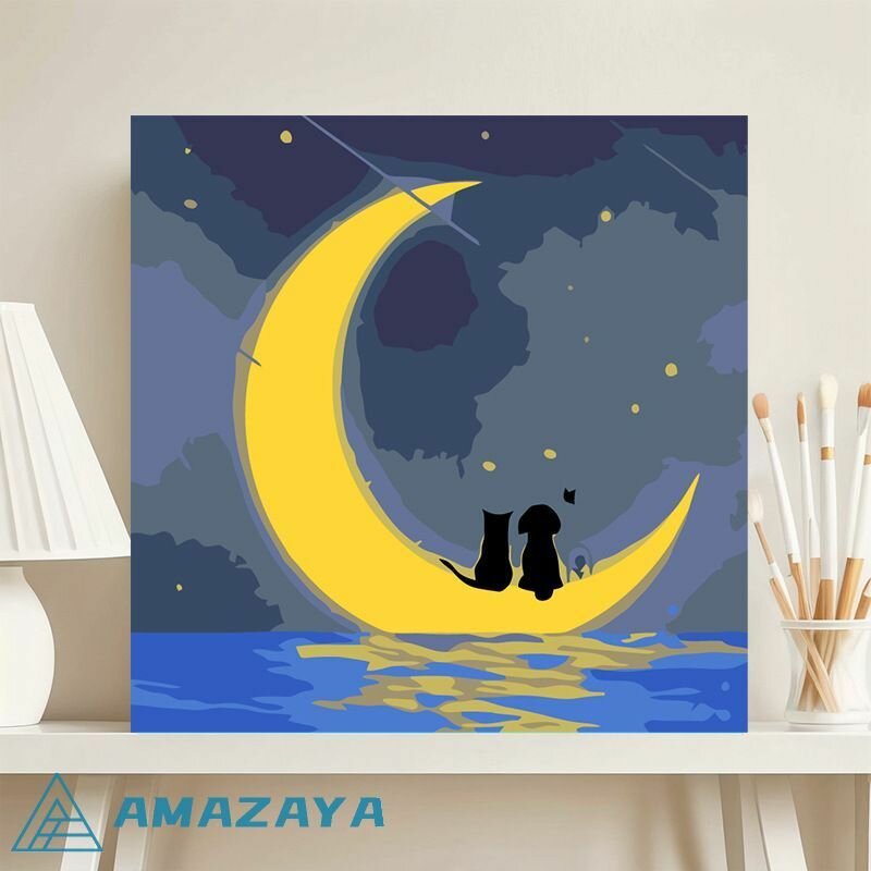 Детская и маленькая картина по номерам на холсте с тематикой природы для девочек 20 х 20 см