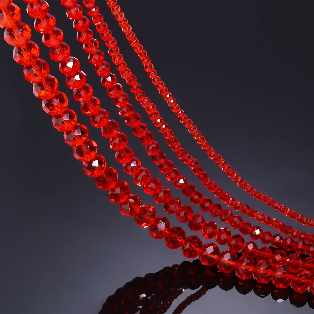 Хрустальные бусины Linsoir Beads 3 4 6 8 мм Красный, 10mm approx 60pcs, Red