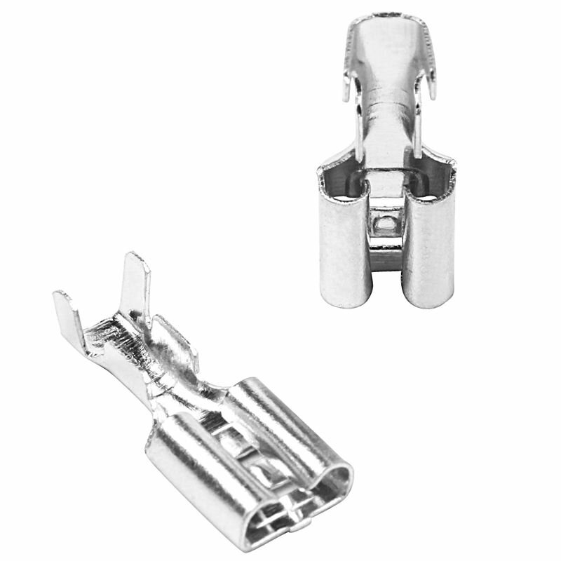 100x6,3 мм неизолированная гнездовая плоская нажимная обжимная клемма 2,5 мм