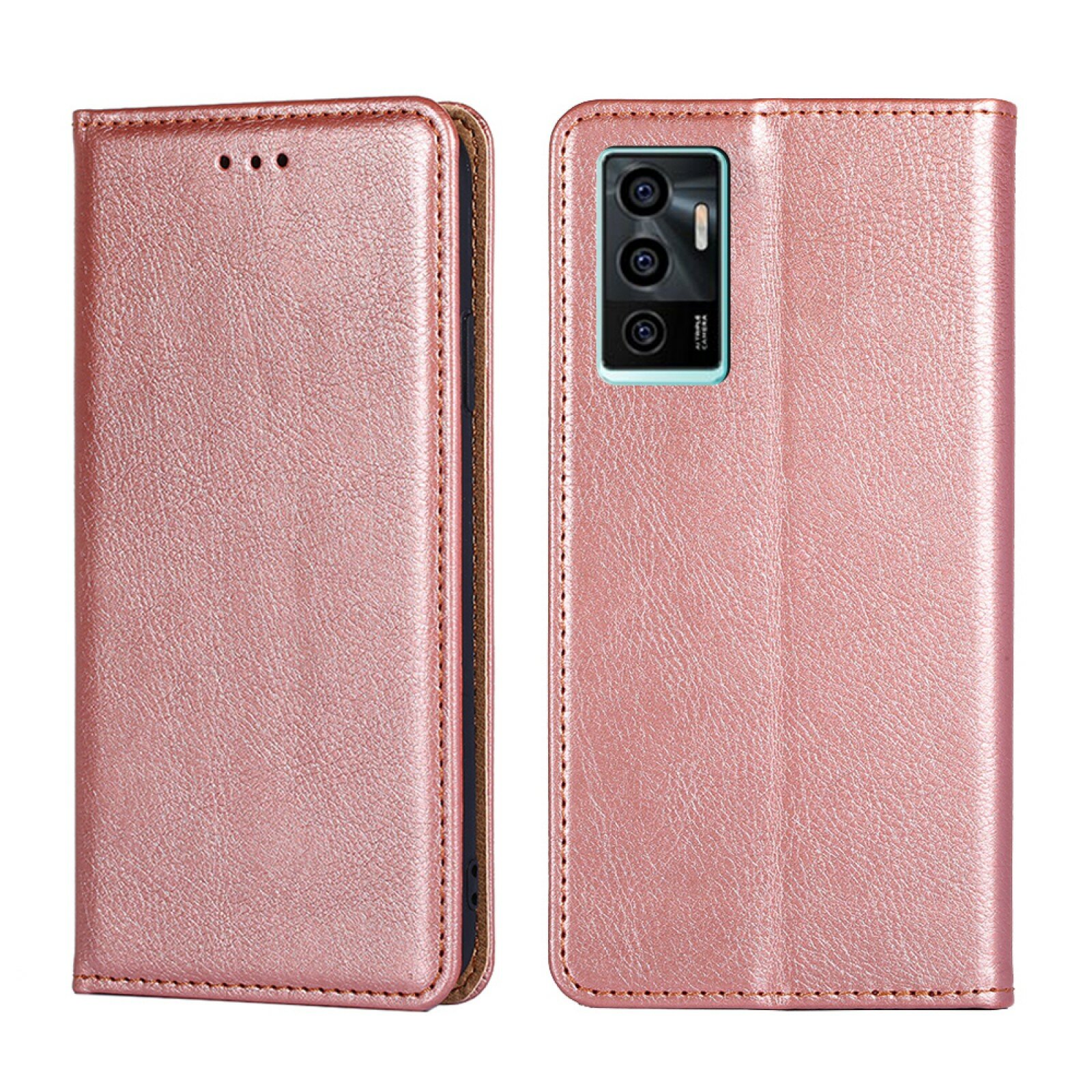 Чехол-книжка MyPads для Vivo V23e / Y75 4G с магнитом, розовый