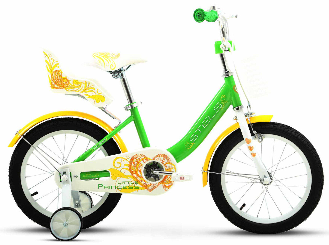Детский велосипед Stels Little Princess KC 14" Z010 (2025) 14 Салатовый (90-110 см)