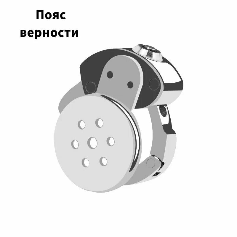 Пояс верности ; Фиксатор пениса регулируемое кольцо для пениса-хром