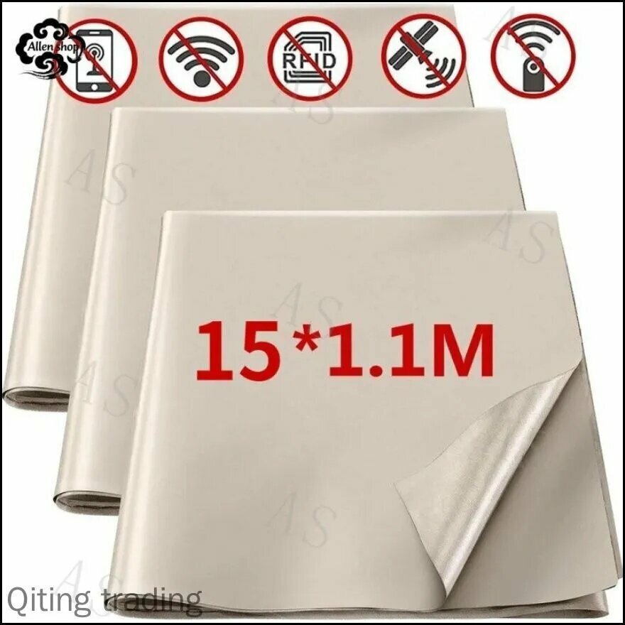 Эксклюзивная ткань для блокировки излучения RFID, 4G, 5G, WiFi, EMF и EMI от высокочастотных электромагнитных волн
