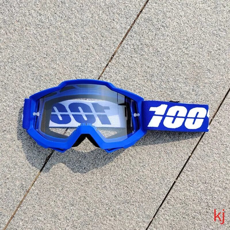 Мотоочки 100% синие, для бездорожья, размер One size, прозрачные линзы