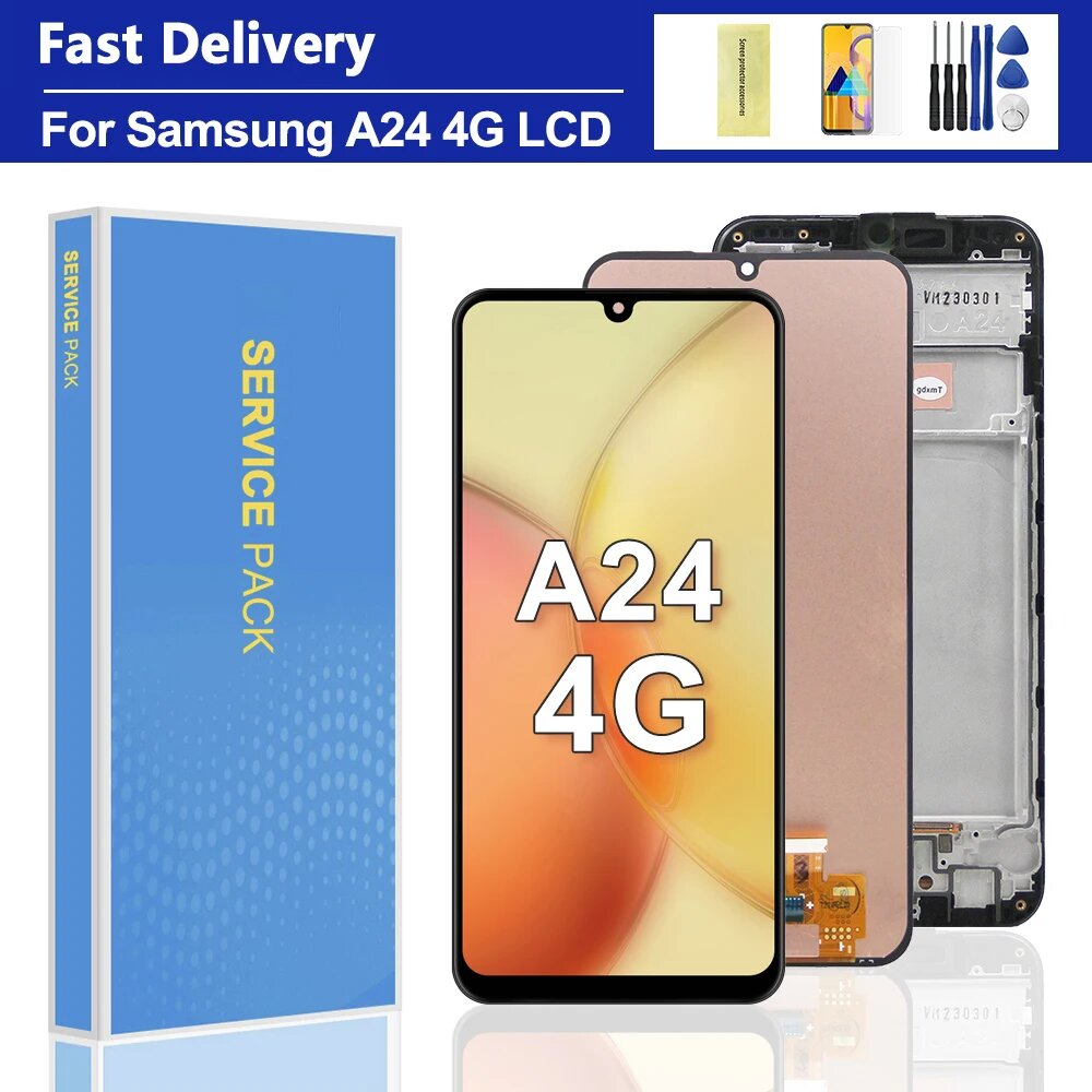 Дисплей для Samsung A24 6.5" OLED с рамкой