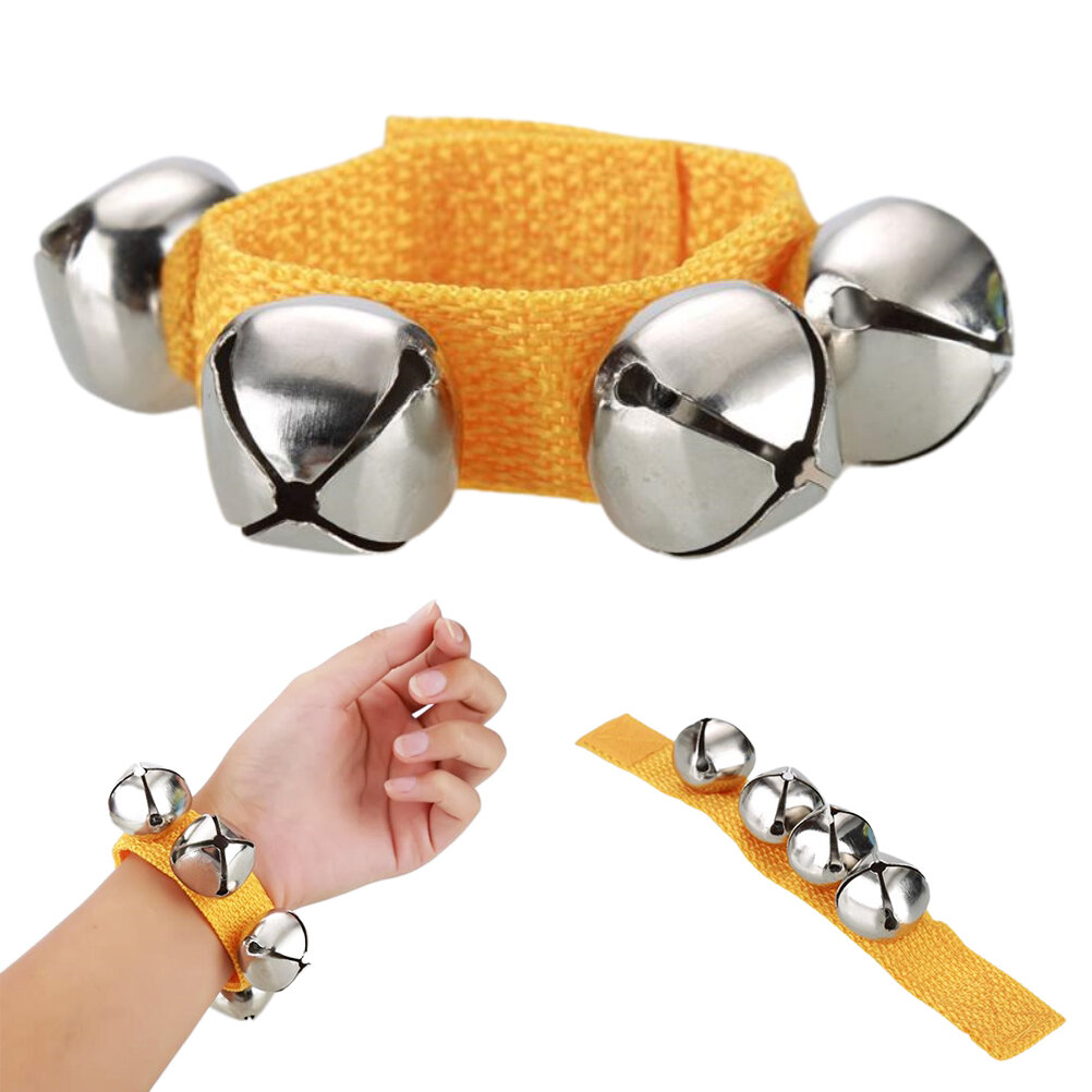 Тамбурин, ручной колокольчик, детский музыкальный инструмент для раннего развития, танцевальный наручный колокольчик для взрослых и детей.