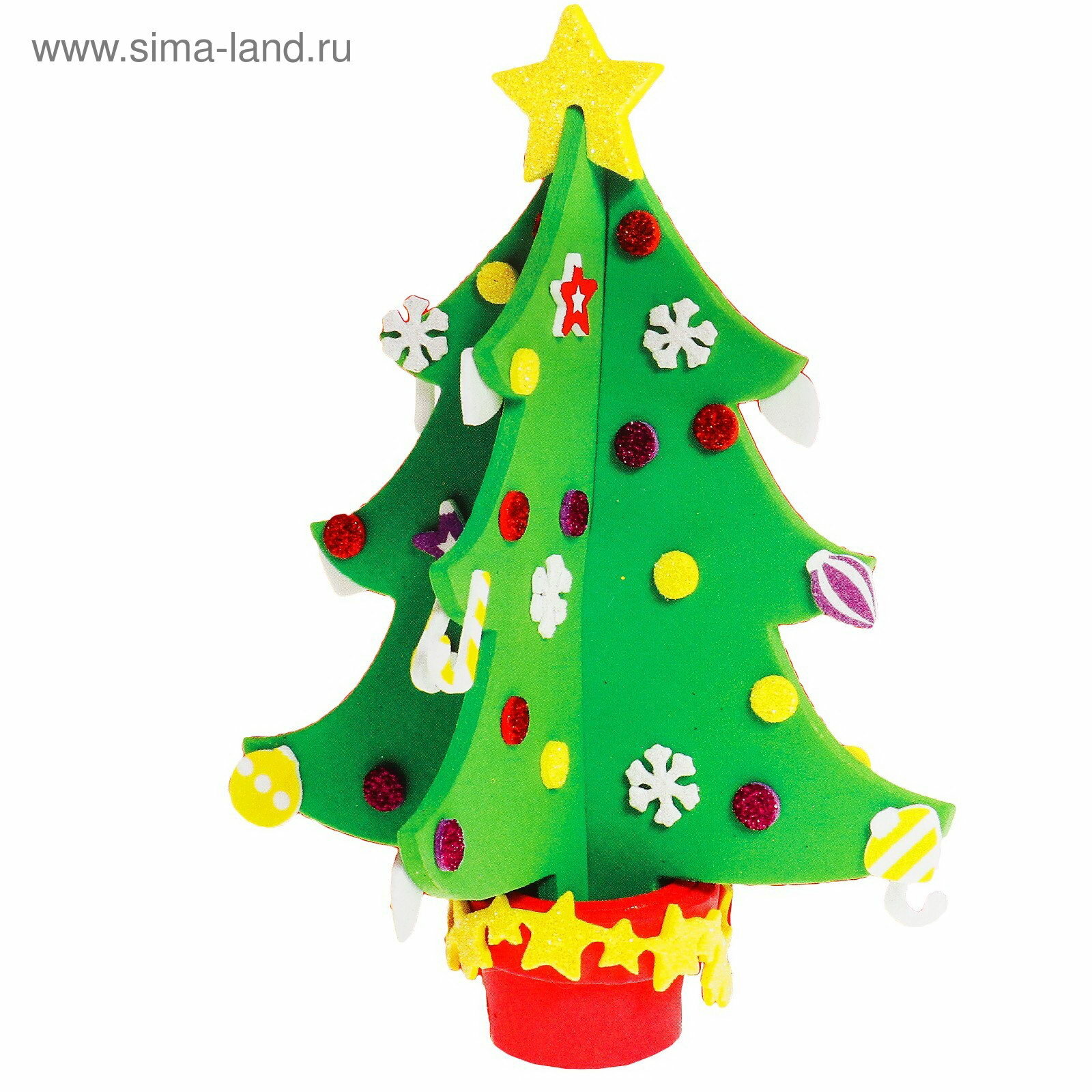 Набор для творчества "Создай и укрась ёлочку", детали на клеевой основе
