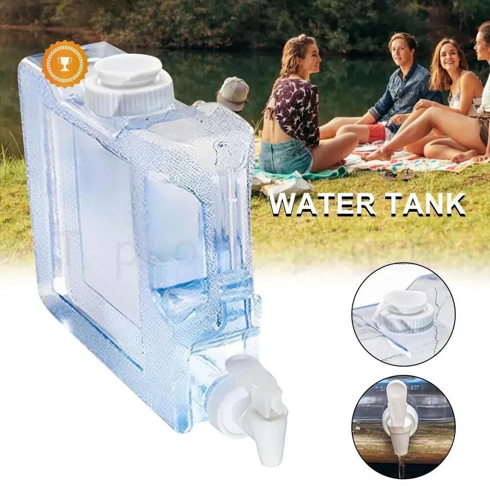 GM Канистра для воды туристическая походная 3 литра с краном пластик